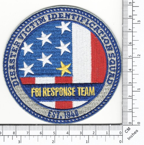 US Federal FBI Response Team Disaster Victim Identication Squad patch ...