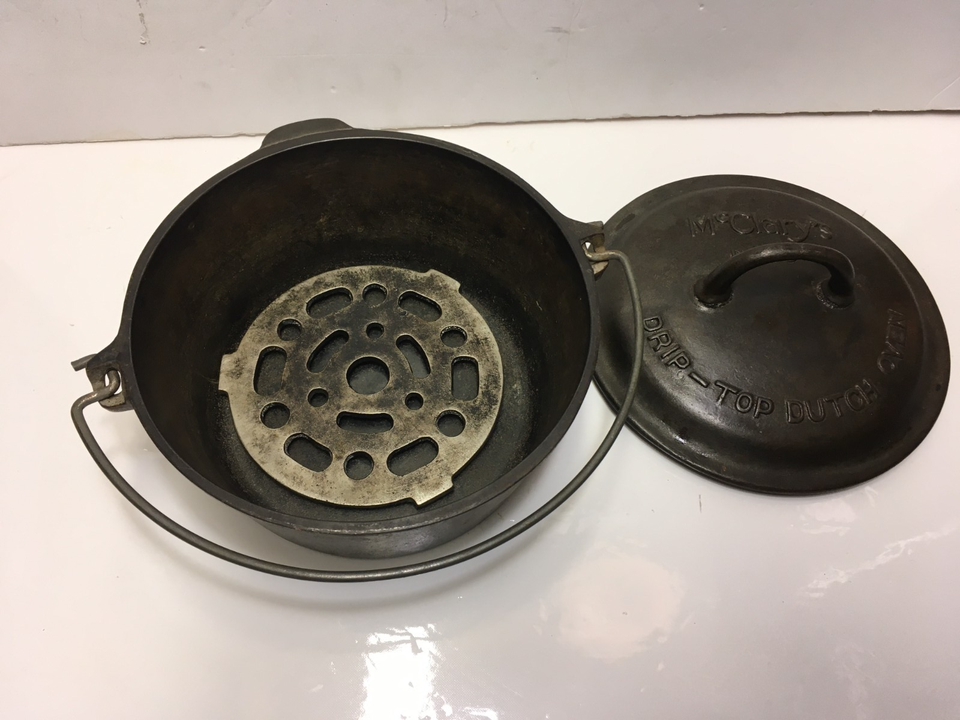 Rare McClary's no 6 cast iron drip-top-dutch oven X596-X597-X598 | eBay