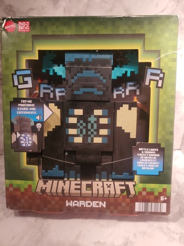 Mattel Minecraft Warden Battle Lights & Sounds Mojang Toy Deep Dark ...
