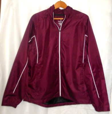 Elevate Sport Womens Windbreaker/Rain Jacket Burgundy Size XL Full Zip ...