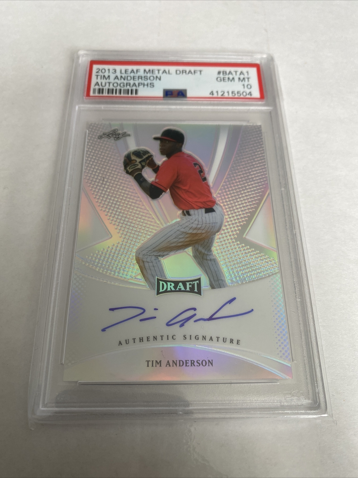 2013 Leaf Metal Draft RC Tim Anderson Autograph PSA 10 BA-TA1 | eBay