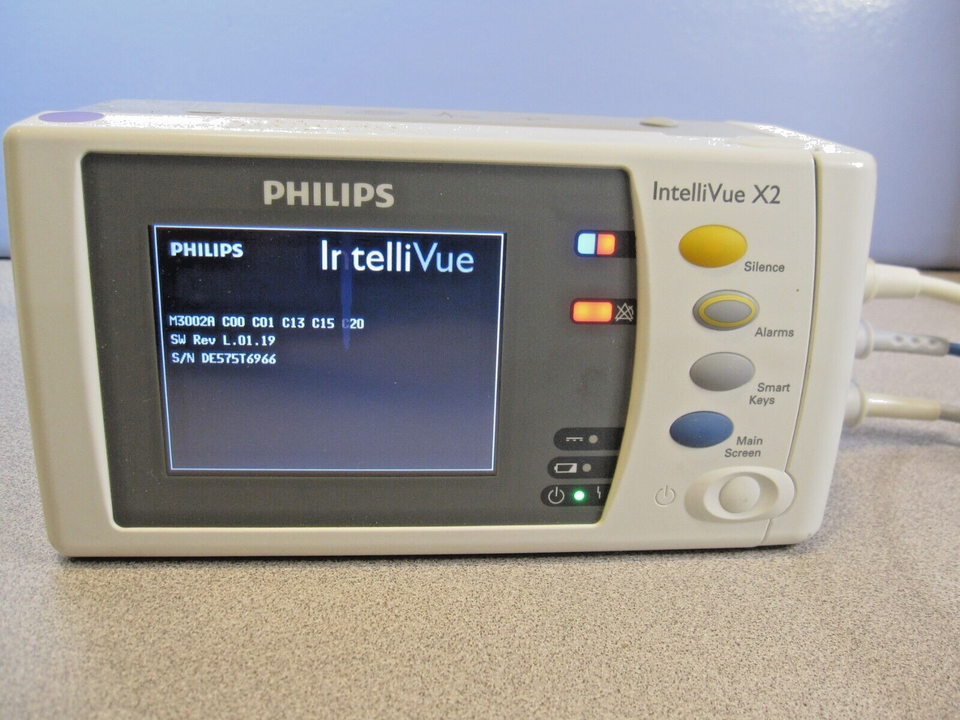 PHILIPS INTELLIVUE X2 MMS M3002A Monitor/Nellcor Oximax FAST EASI #6966 ...