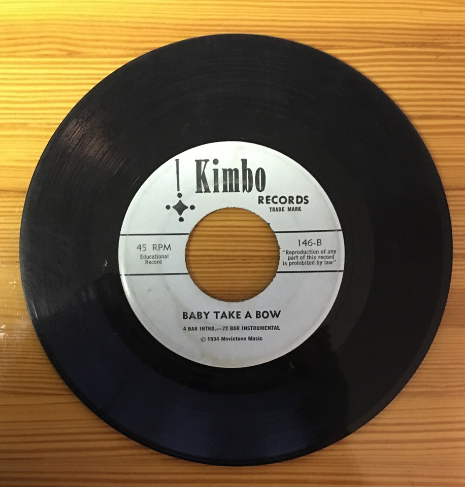 Baby Take A Bow - 45 RPM RECORD... **Original, RARE** Kimbo Records | eBay