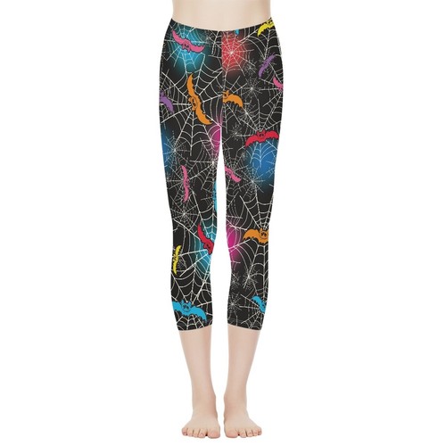 Bats And Spider Silk Yoga Pant Long 3/4 Leggings Print Fashion Sexy ...
