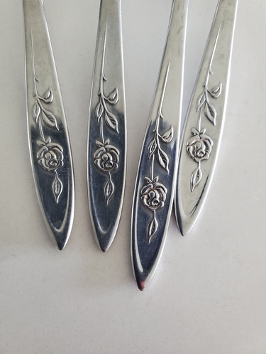 Oneida Community MORNING Rose Set 4 teaspoons | eBay