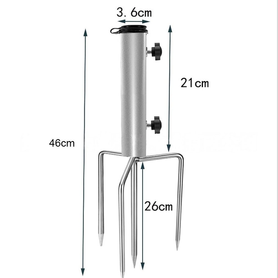 For Outdoor Umbrella Stand with Lawn Spike Metal Base for Grass Sand ...