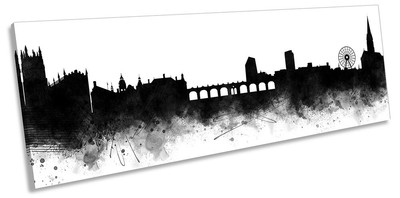 Sheffield Abstract City Skyline Print PANORAMA CANVAS WALL ART Picture ...