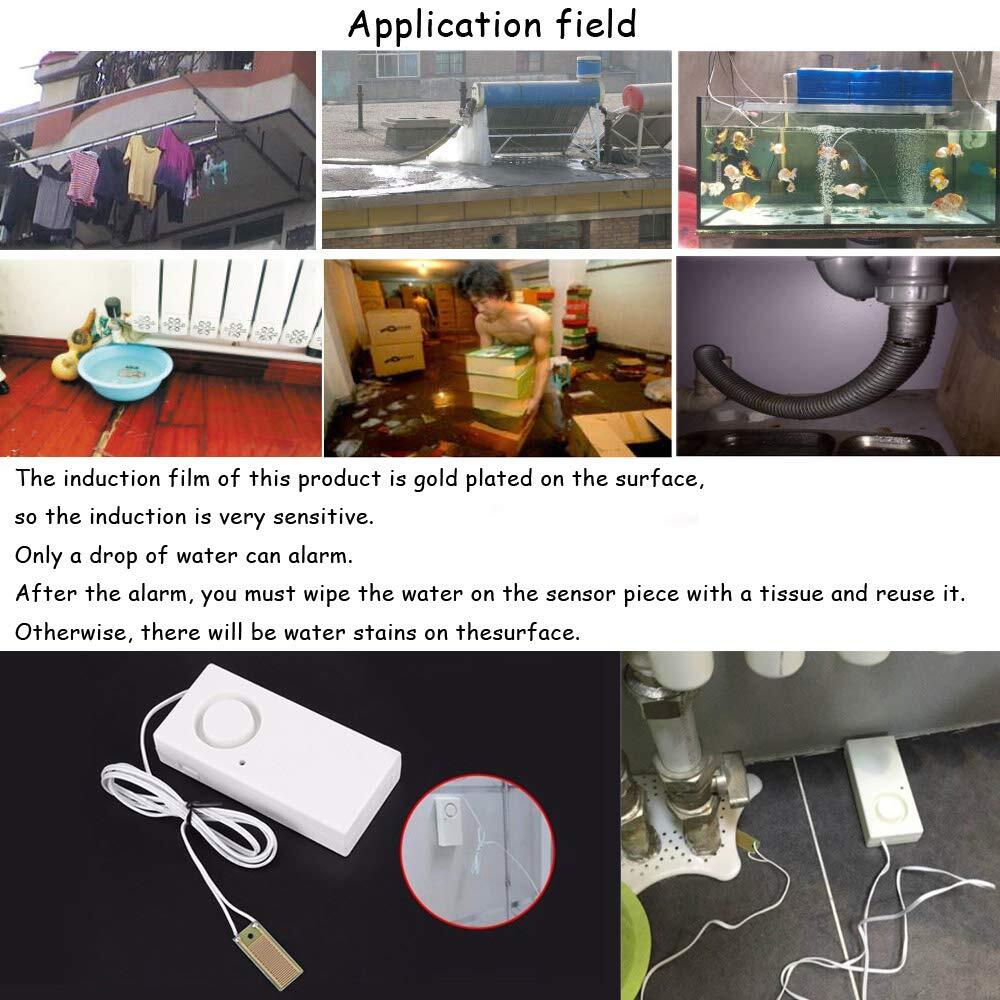 2Pcs Water Leak Alarm Flood Level Bath Tub Sink Overflow Detector ...
