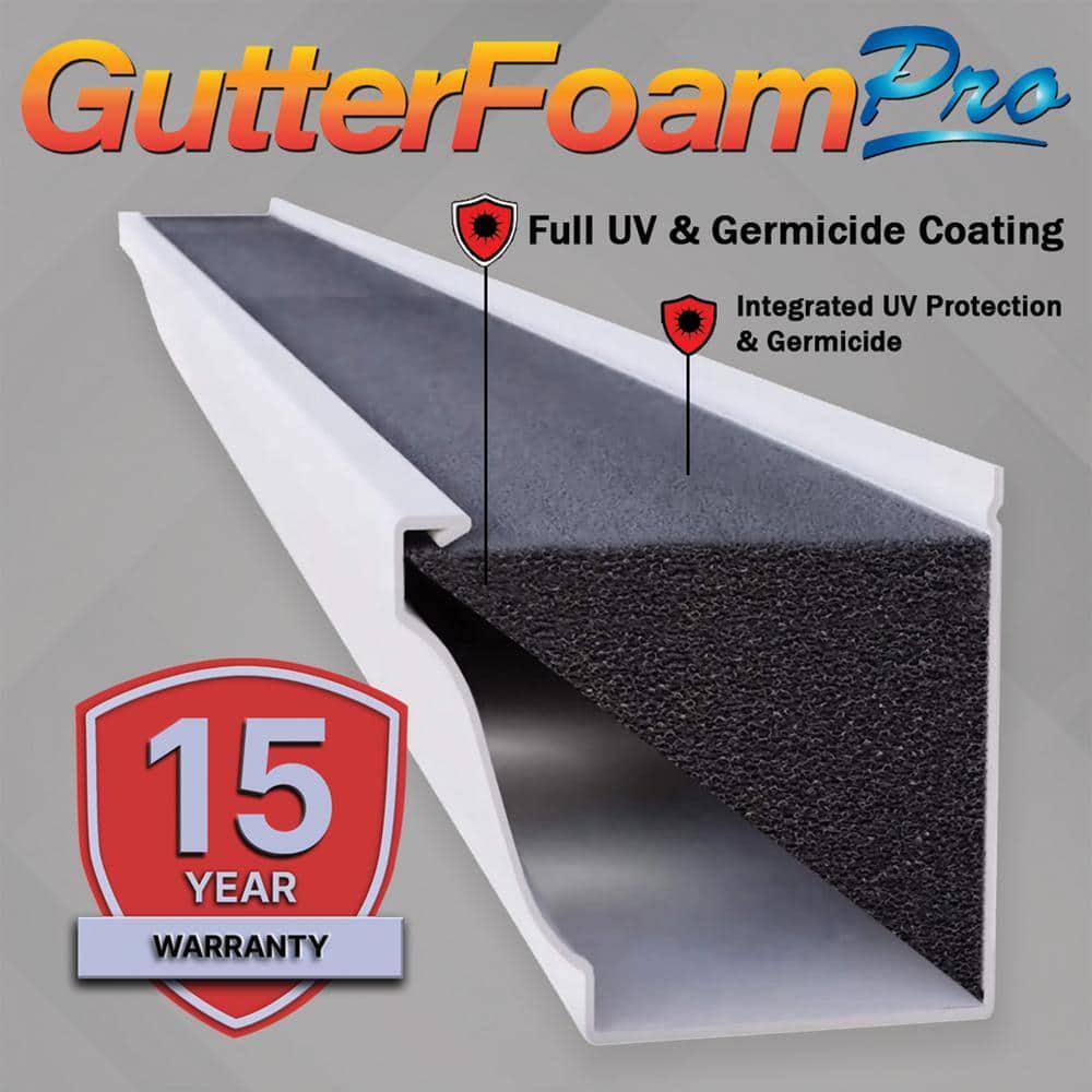 GutterFoam Gutter Guard Foam Filter Plastic UV Stabilized 4 in. K-Style ...
