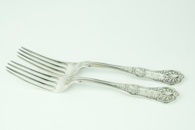 Coin Silver Kings Pattern Dinner Fork by John Polhemus Pre Civil War | eBay