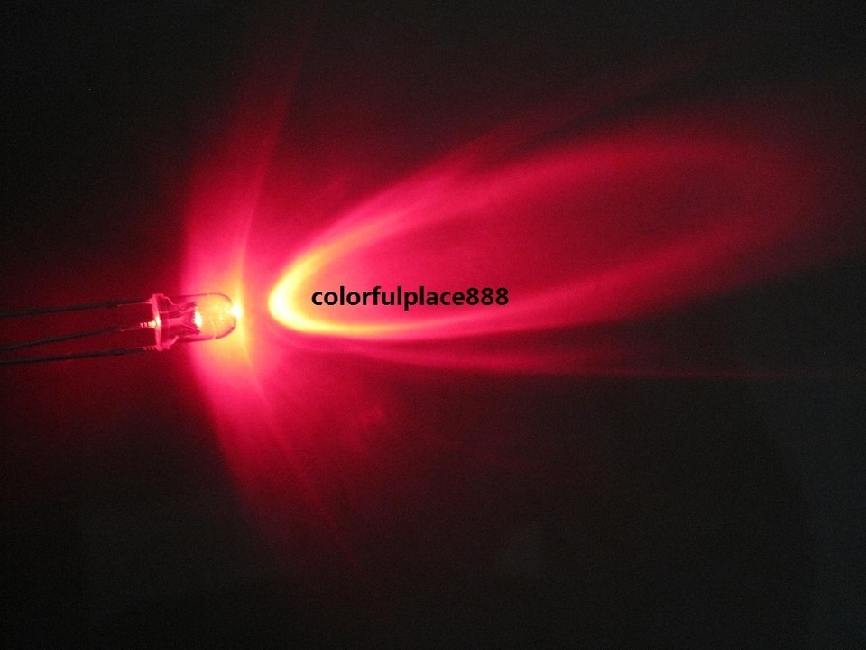 50pcs 5mm Dual Bi-Color Red/Blue 3-Pin Water Clear Led Common Cathode ...