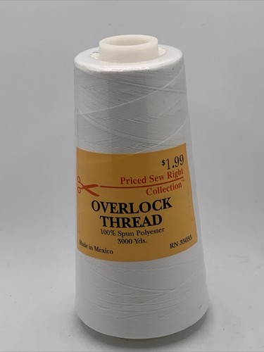 Priced Sew Right Overlock Thread Cone- White - New | eBay