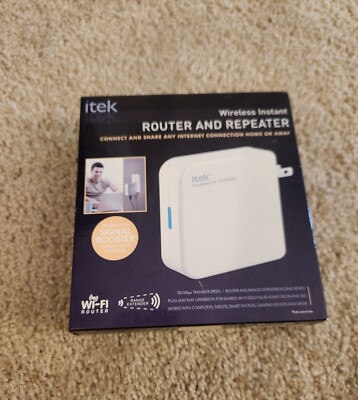 Itek Wireless Instant Router & Reapeater Range Extender Signal Booster ...