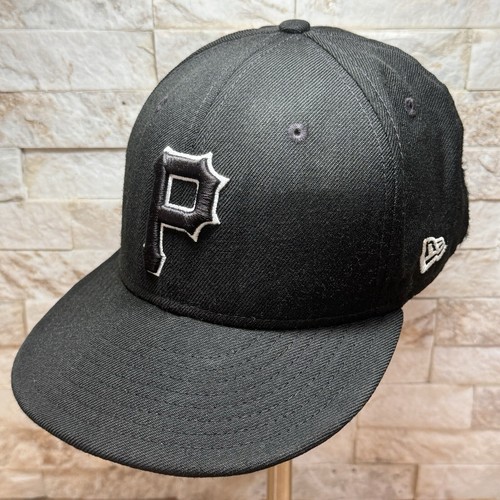 Pittsburg Pirates MLB Cap Black New Era 59fifty fitted hat 7 1/4 ...