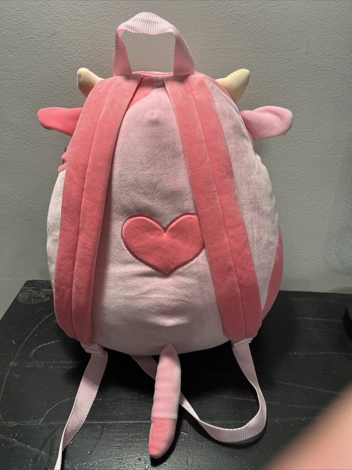Squishmallow Backpack Strawberry Cow Girls Pink Plush | eBay