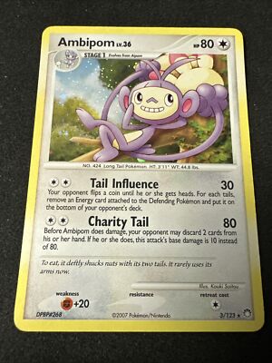 Pokemon TCG Ambipom Mysterious Treasures 3/123 Holo Rare Card LP | eBay