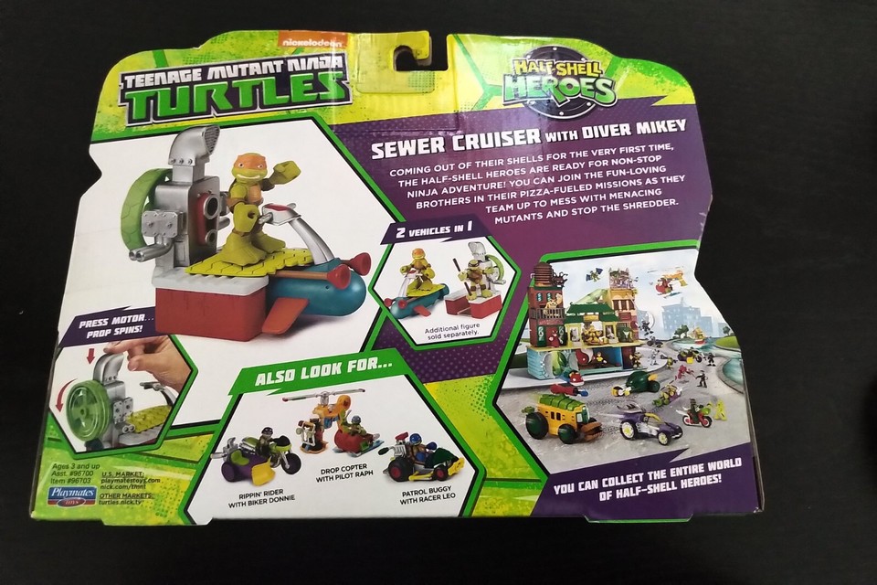 2015 TMNT HALF SHELL HEROES SEWER CRUISER WITH MIKEY ACTION FIGURE ...