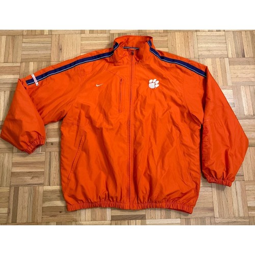 Nike Team Clemson University Tigers Windbreaker Jacket Mens XL Orange ...