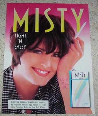 1997 print ad page - MISTY Lights cigarettes SEXY Girl smoking -light ...