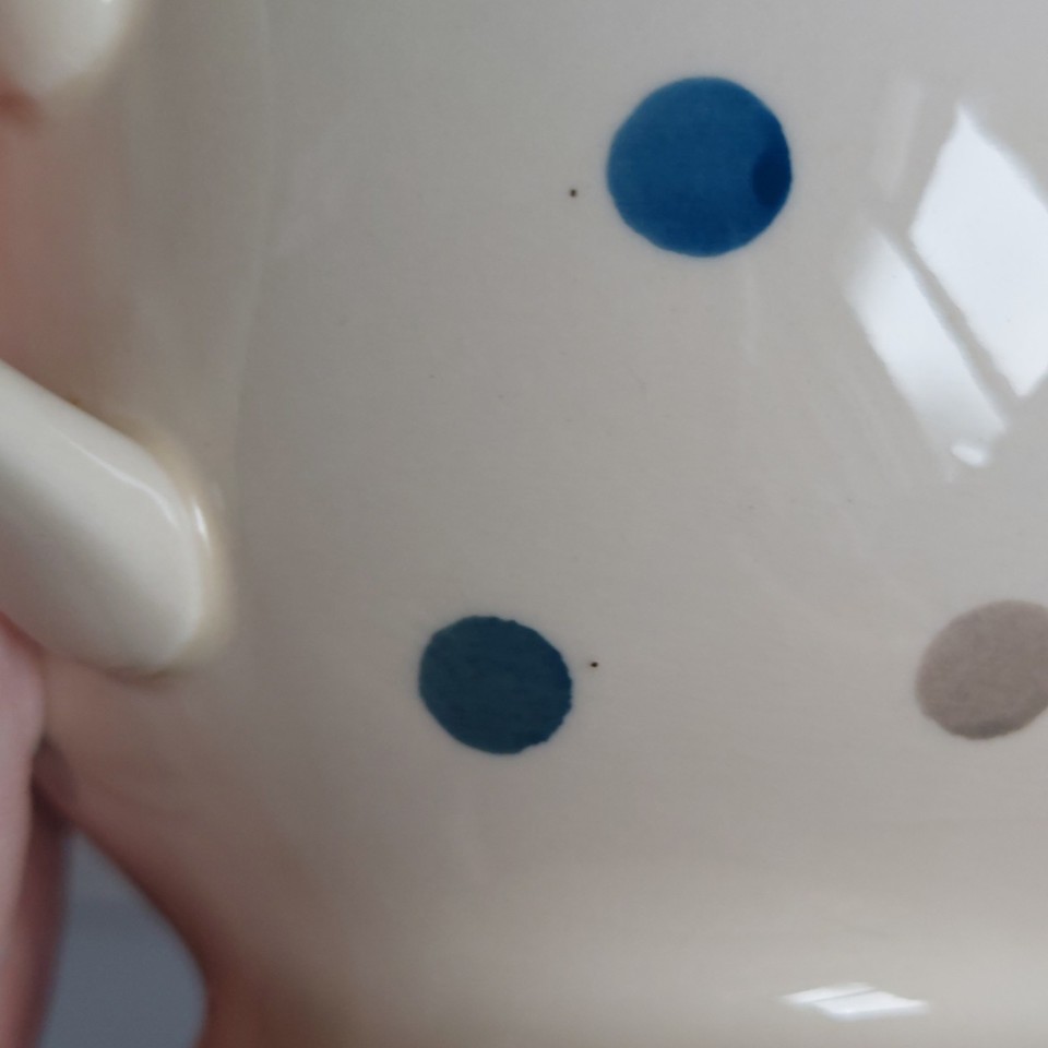 Whittard Of Chelsea Large Footed Cup Cream Polka Dot Spotted ...