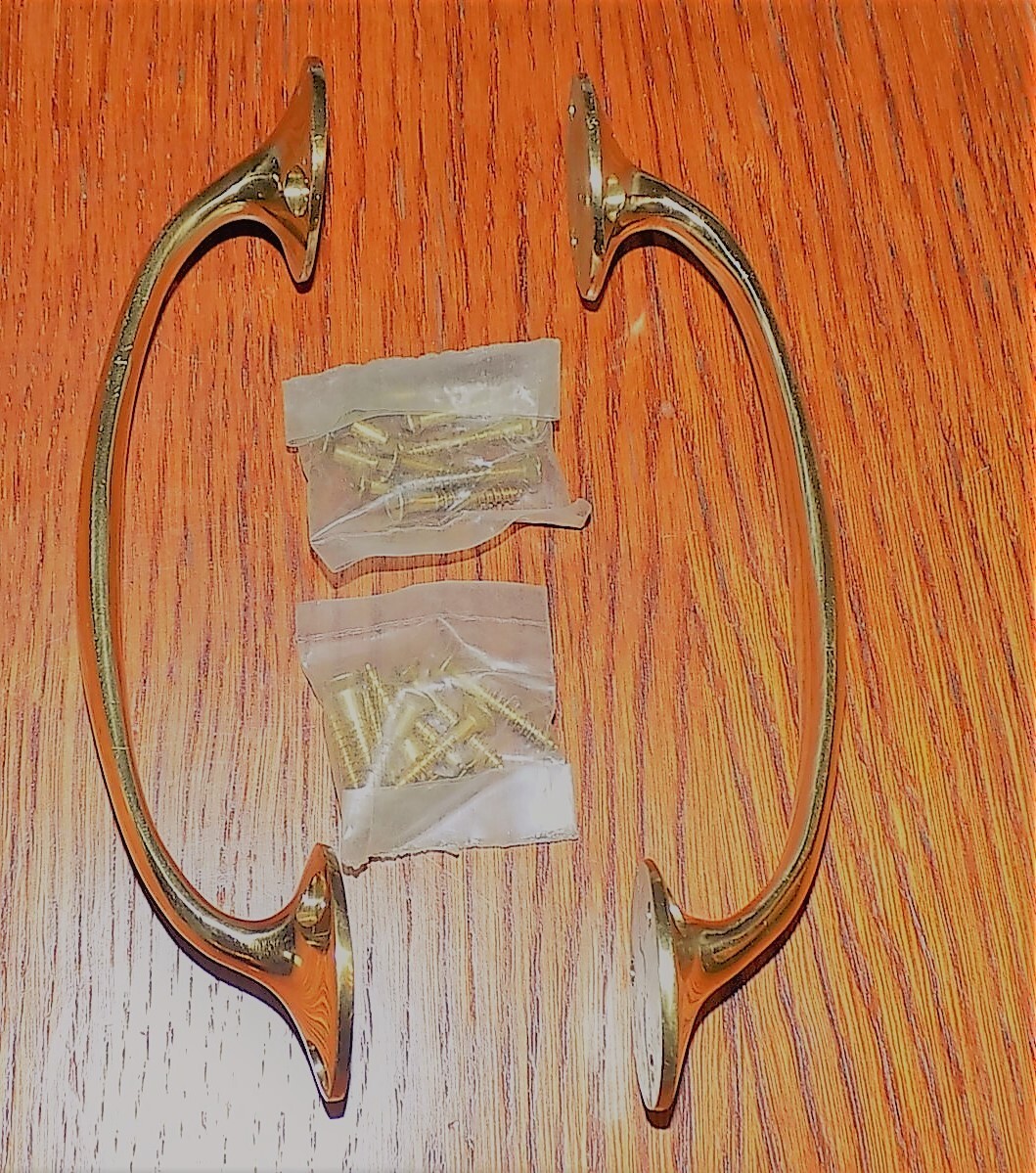 Drawer handle/ drawer pull brass bow door handles 150mm (6") x2 with ...