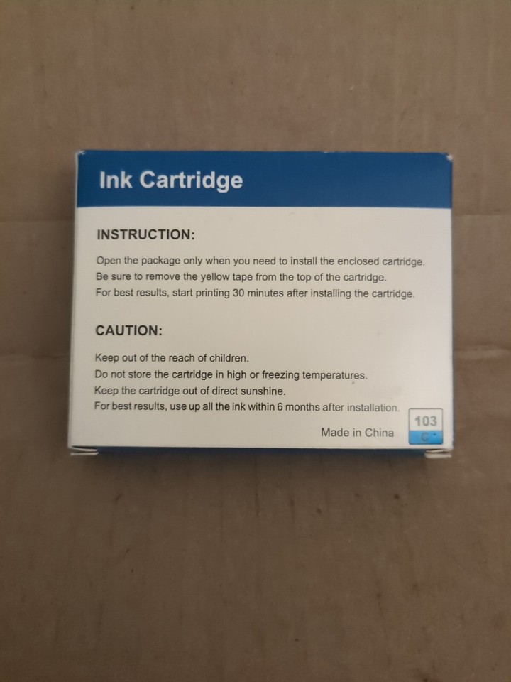Ink Cartridge InkJet B-103XLC CYAN Replacement Ink New | eBay