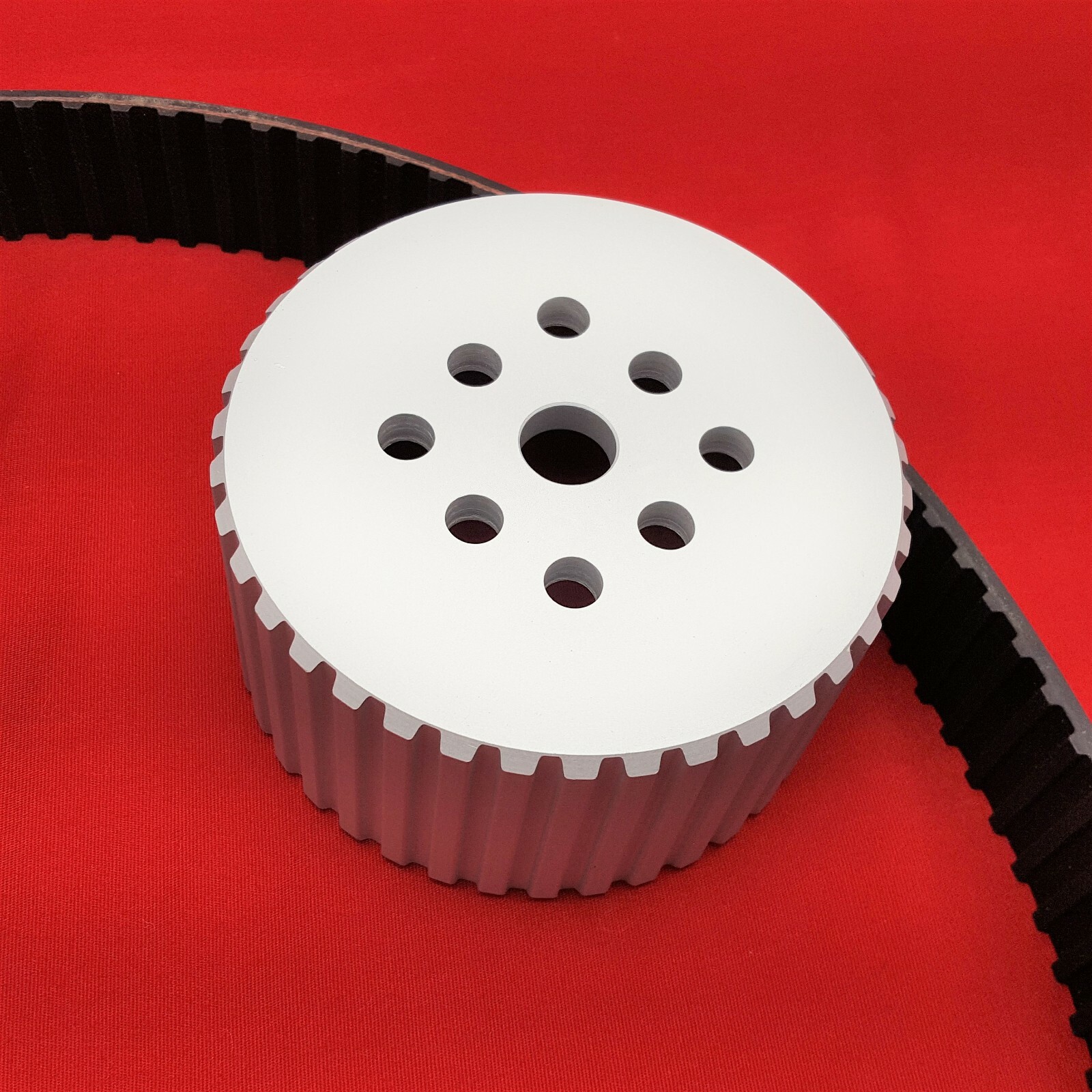 Small Block Chevy Gilmer Belt Drive Aluminum Pulley Set SHORT Water ...