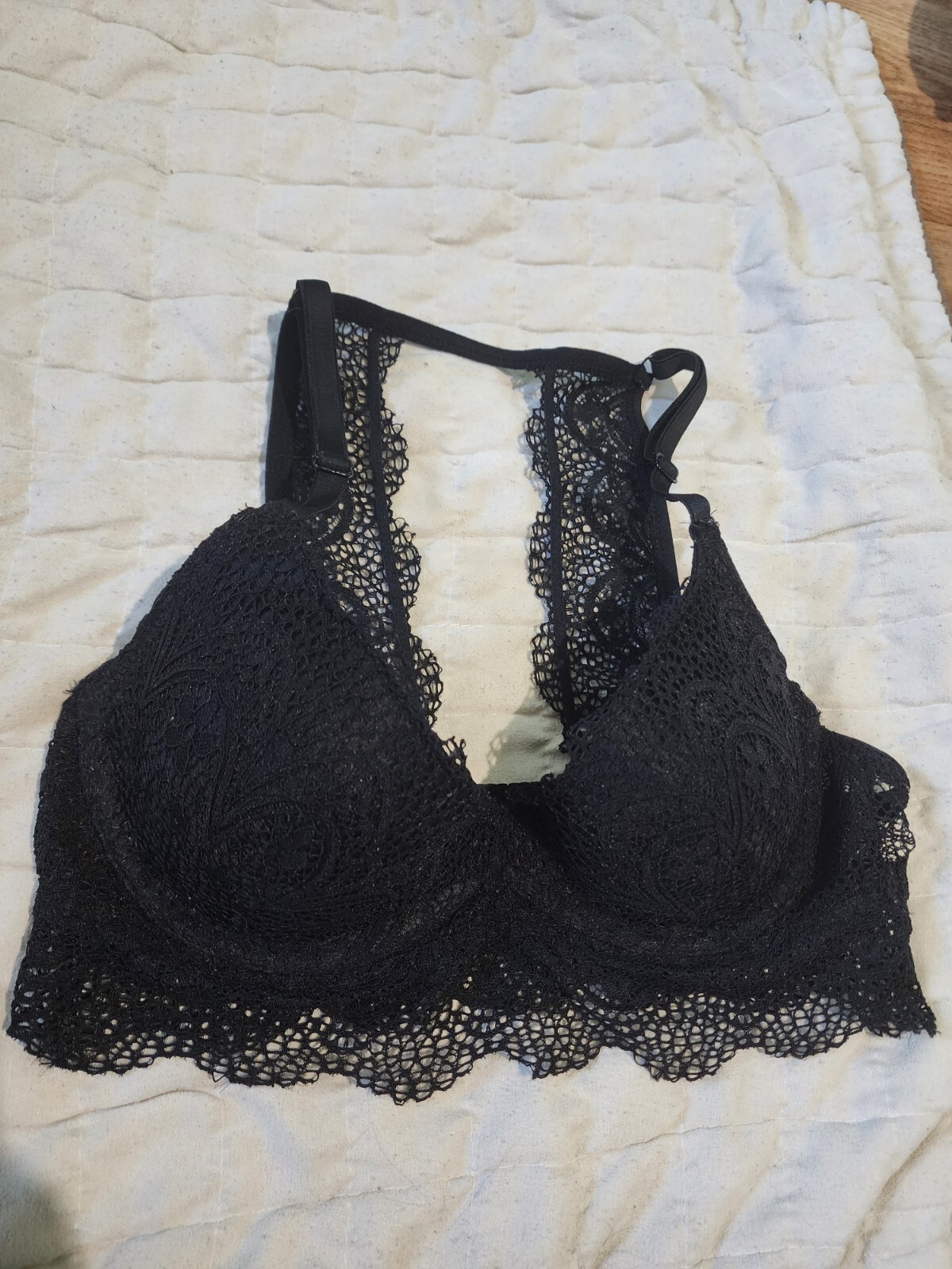 Black Razorback Bra Bralette Women's Size Small Lace Detail | eBay