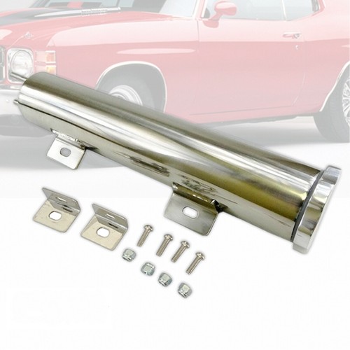 2" x 10" Polished Stainless Steel Radiator Overflow Catch Tank Street ...