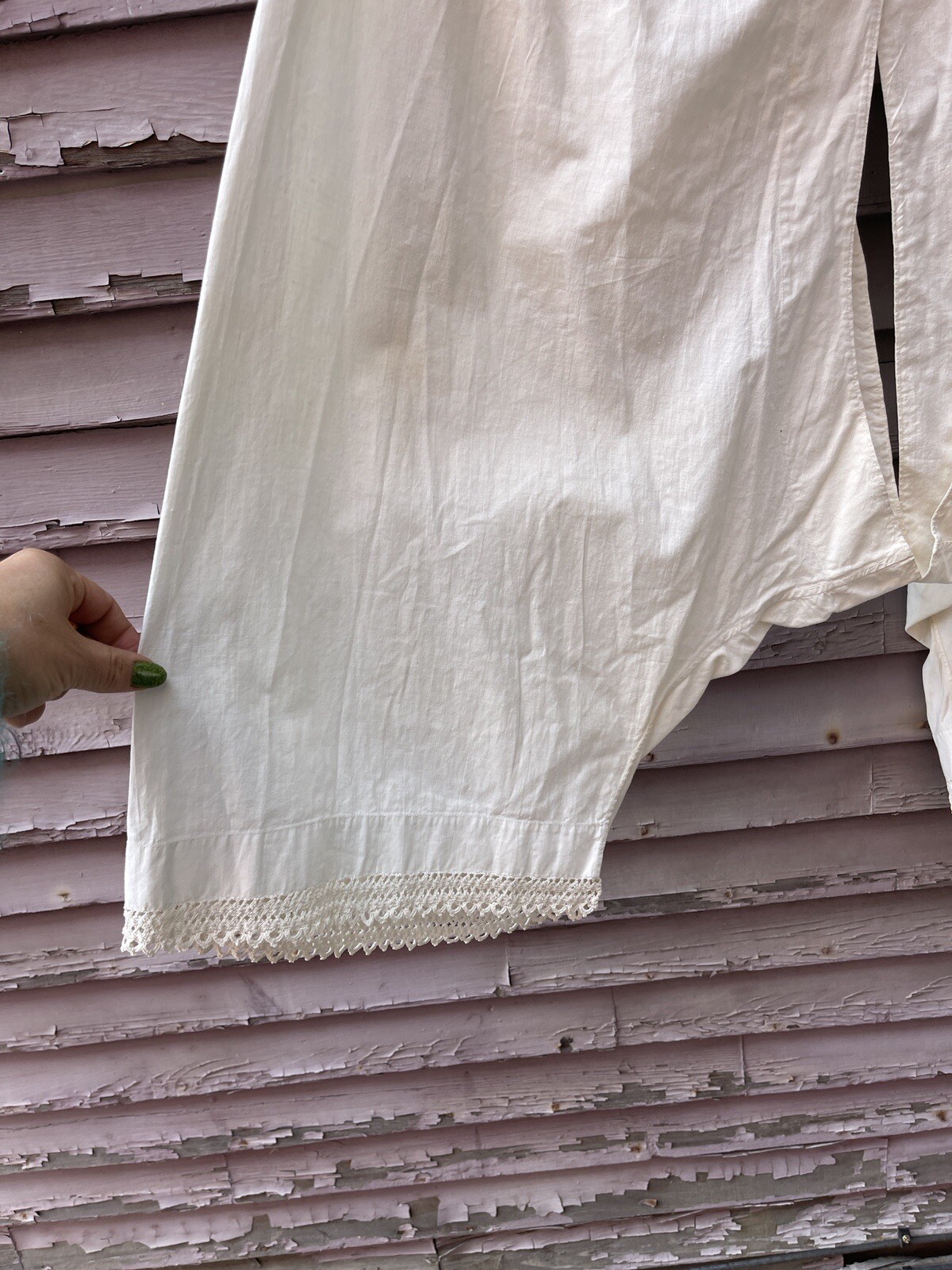 Antique White Victorian Split Crotch Bloomers-underga… - Gem