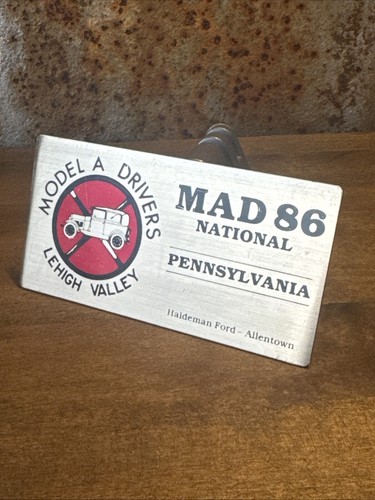 Vintage Car Show Dash Plaque 1986 MAD 86 National Model A Drivers ...