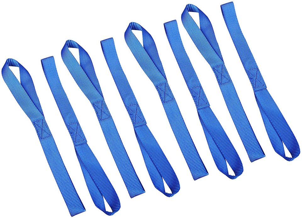 8-Pack 18″ Soft Loop Tie down Pull Grab Straps 3600Lbs Heavy Duty ...