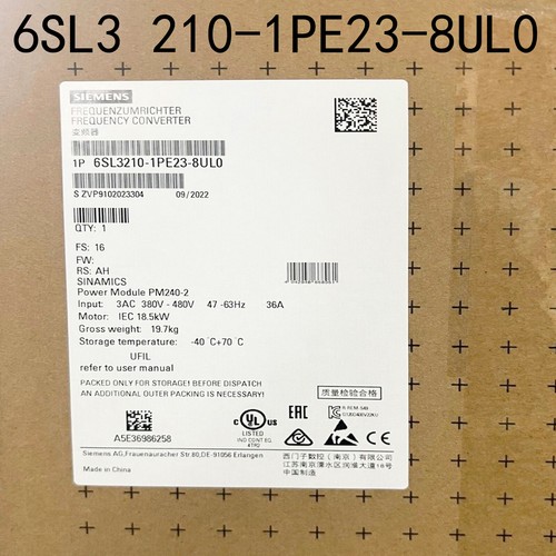 New Siemens 6SL3210-1PE23-8UL0 6SL32101PE238UL0 SINAMICS PM240-2 ...
