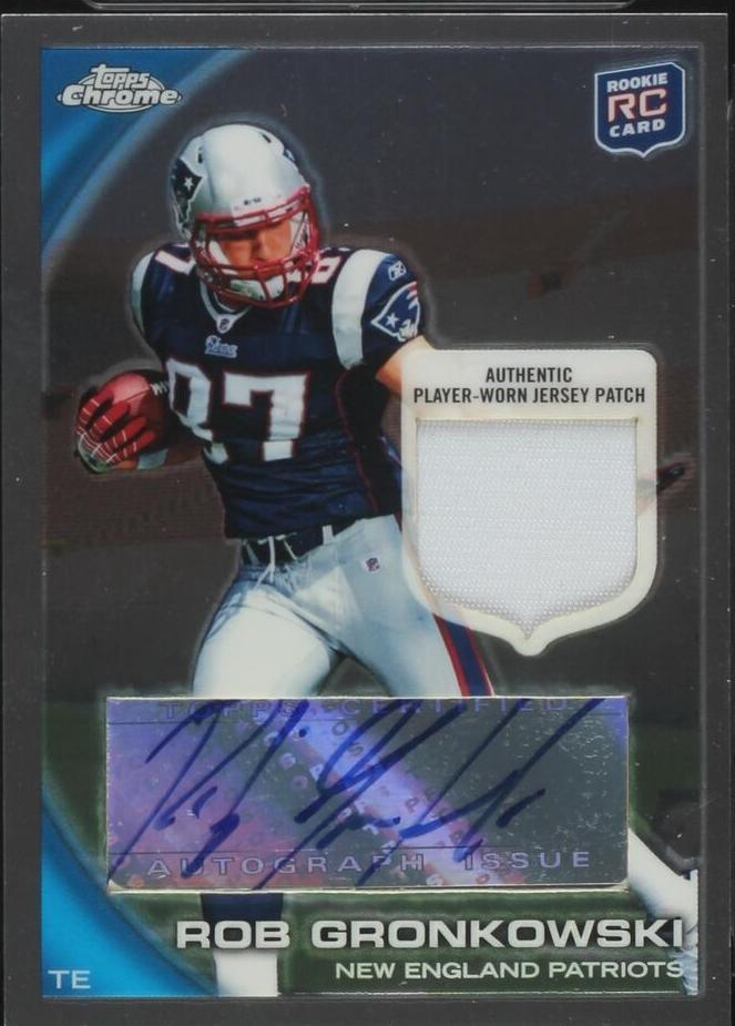 2010 Topps Chrome - Rob Gronkowski #C112 Autographed Patch /25 (AU, MEM ...