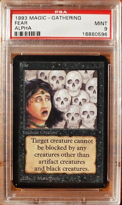 Magic The Gathering Alpha Fear PSA 9 1993 Vintage MTG | eBay