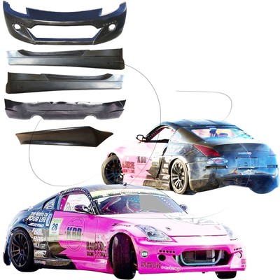 KBD Urethane BNY Style 5pc Full Body Kit for 350Z Nissan 03-08 kbdpart ...