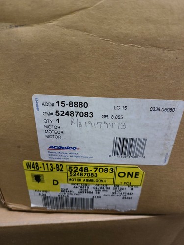 New HVAC Blower Motor ACDelco 15-8880 GM Part 52487083 | eBay