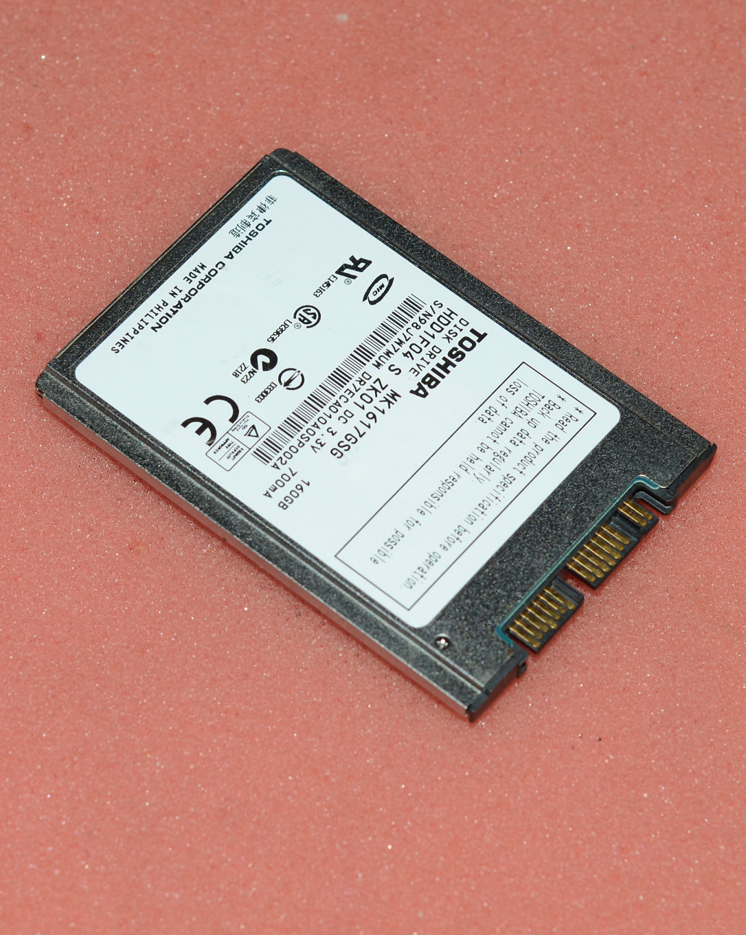 Toshiba MK1617GSG 160GB,Internal,5400RPM,1.8" (HDD1F04 ) HDD for sale ...
