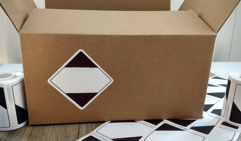 100 ORM-D DOT Limited Quantity Shipping Sticker Hazardous Label UPS ...