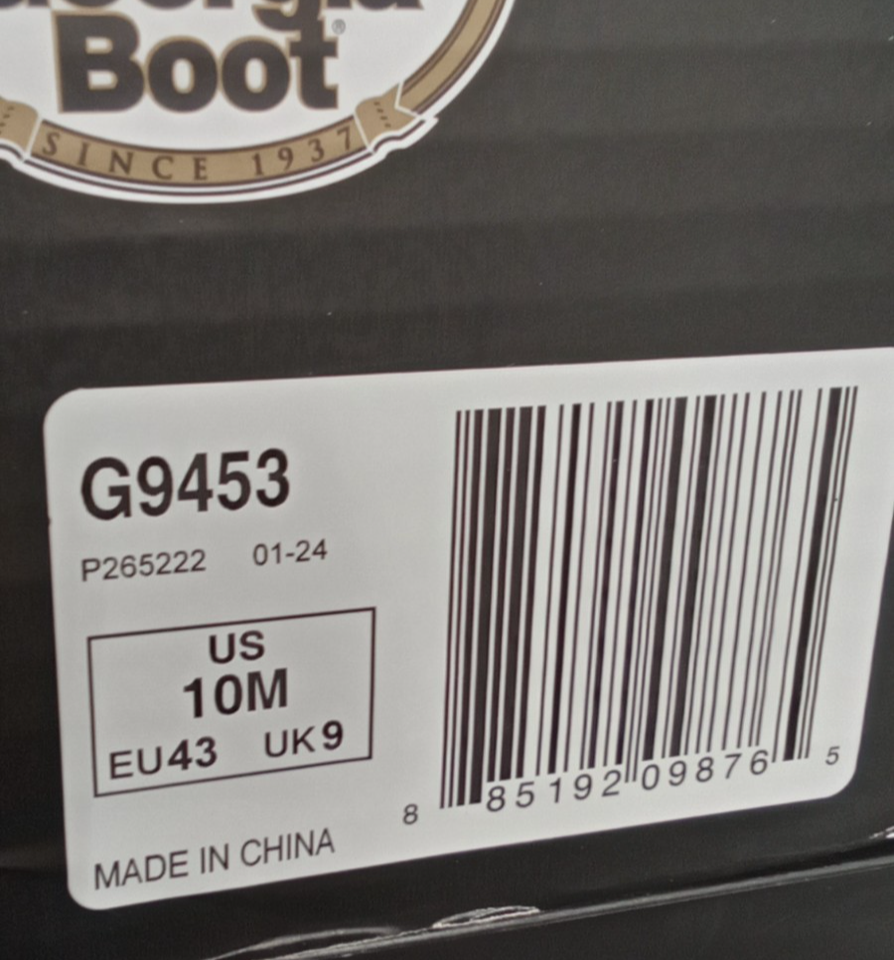 Georgia Boot Men's Athens Waterproof Work Boot, (G9453) Size 10M, NEW ...