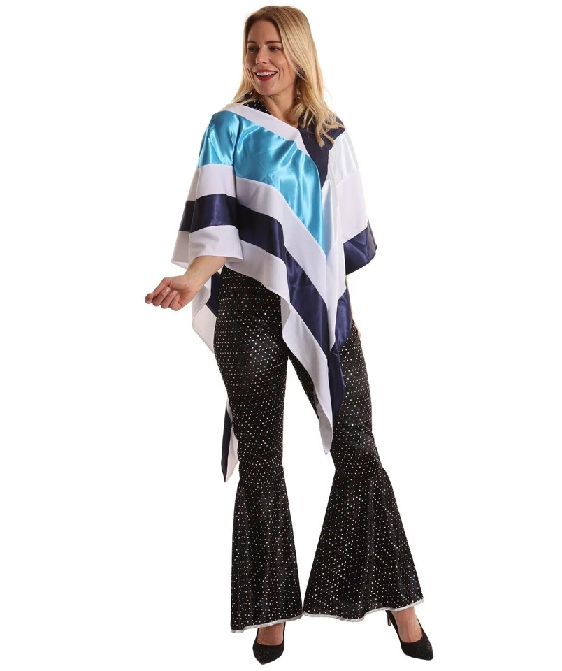 ABBA Poncho Costume – 70s Disco Popstar , Mamma Mia Poncho | eBay UK