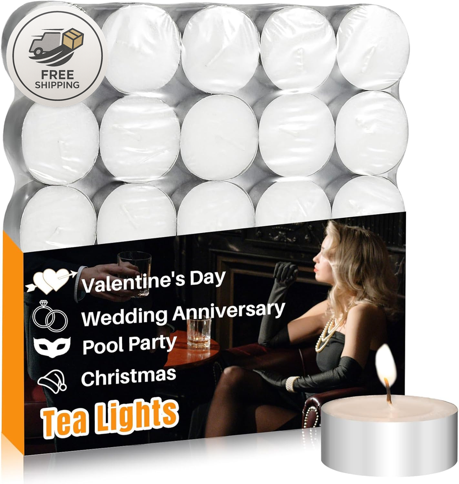 Tealight Candles - Tea Lights Candles Unscented Tea Tree Lights Mini ...