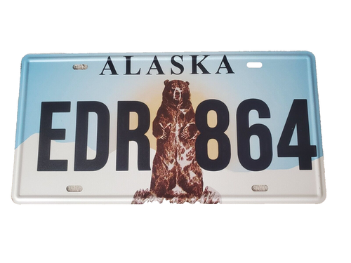 Alaska Bear Booster License Plate- EDR864 Steel Novelty Souvenir | eBay