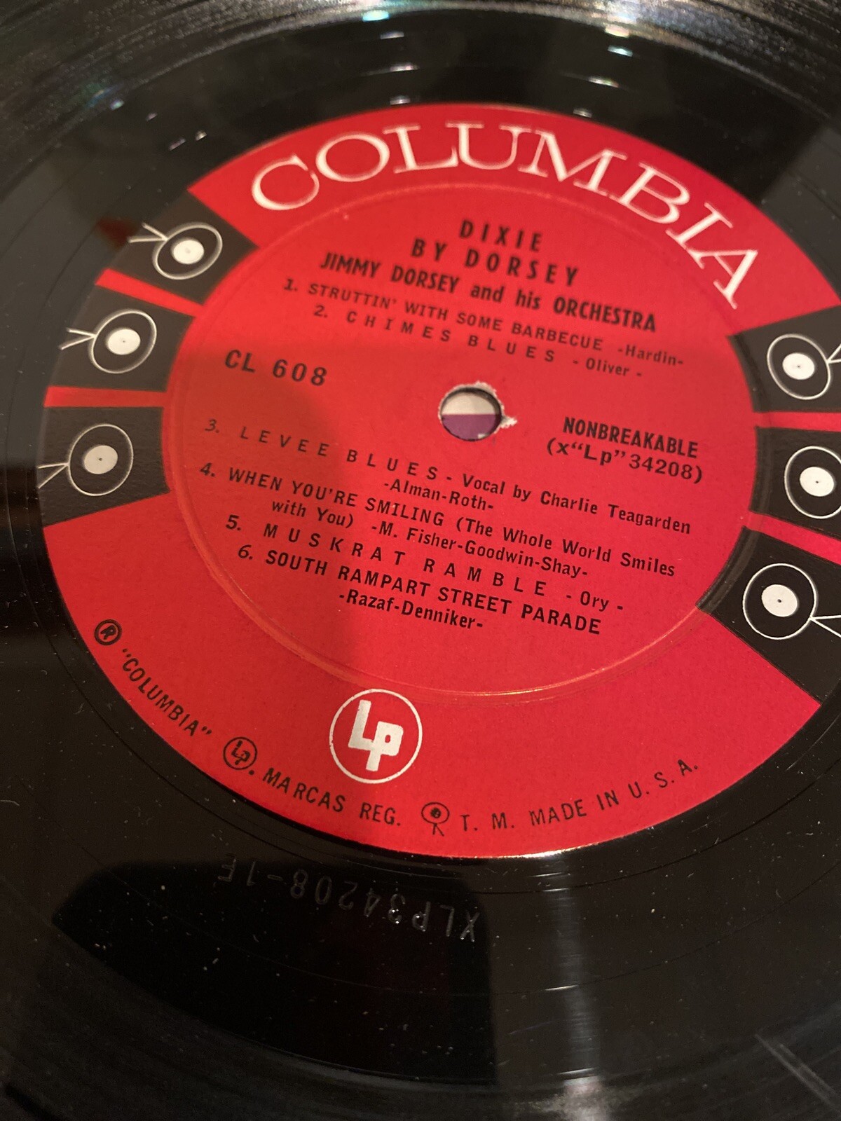 33 Rpm Vinyl Record Dixie By Dorsey Columbia | eBay