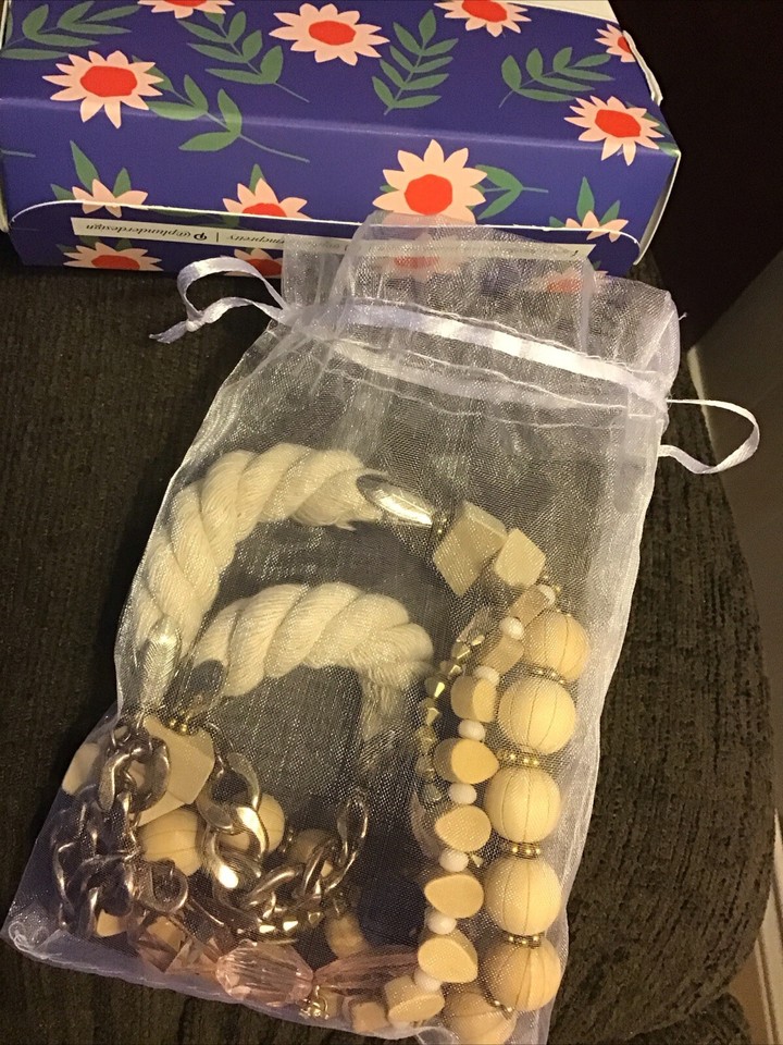 Plunder Design Libby necklace Jewelry, crystal, stone, wood, rope Retired New | eBay