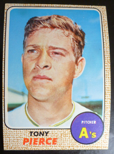 1968 Topps Tony Pierce, #38, Oakland Athletics EX/NM inv5 | eBay