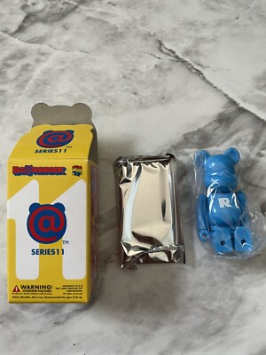 Medicom Toy Bearbrick 100% Series 11 Basic R Blue Sealed w/ Card Be ...