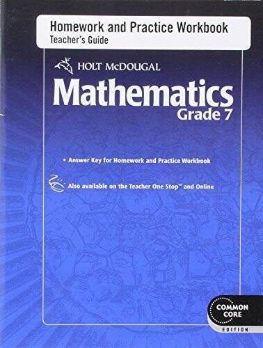 Holt McDougal Mathematics: Homework and Practice Workbook Teachers ...