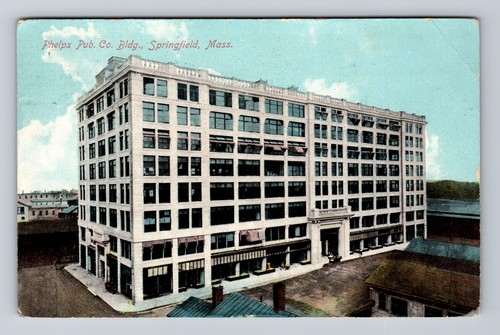 Springfield MA-Massachusetts, Public Company Building, Vintage c1909 ...