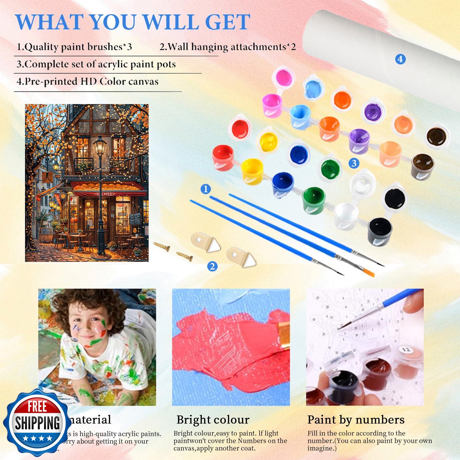 Paint by Numbers Kit for Adults Street View- Adult Paint by Number Kits ...